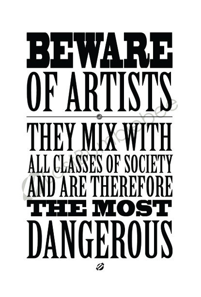 BEWARE OF ARTISTS, Printable Download, Instant Download, Print and ...