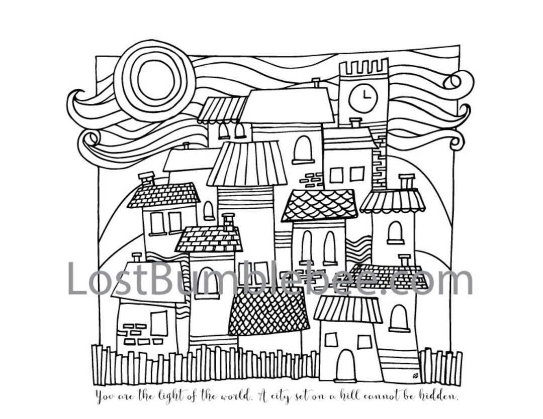 Grown up Colouring Coloring Sheets, Art Therapy, Single Sheet - CITY ON ...