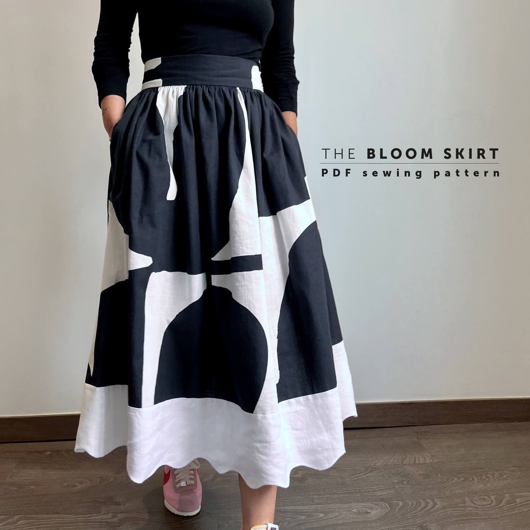 The Bloom Maxi Skirt PDF Sewing Pattern UK Sizes 8-22. Women Full ...