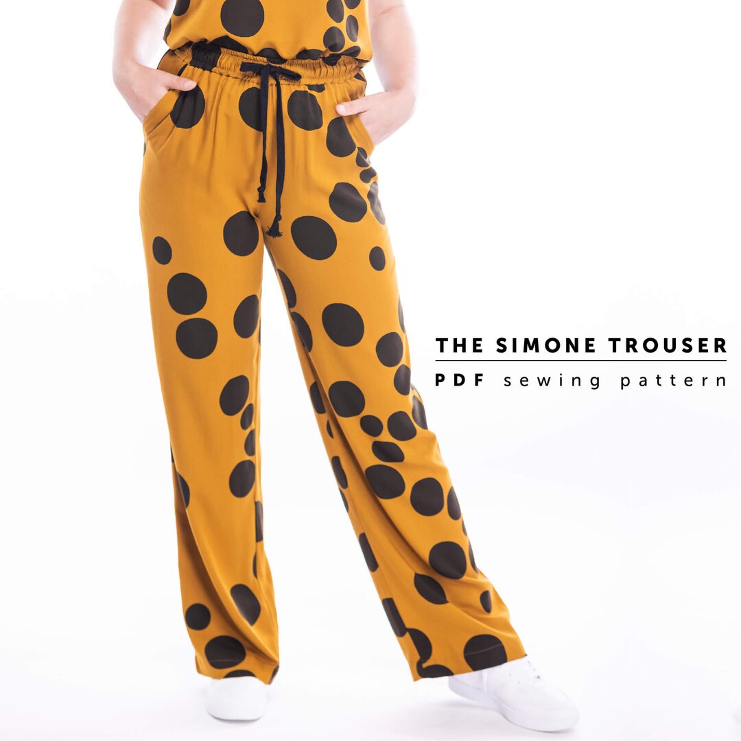 The Simone Trousers PDF Sewing Pattern, Easy Trouser Pant Sewing ...
