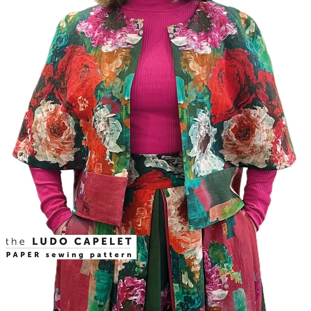 The Ludo Capelet Paper Sewing Pattern UK Sizes 8-22. Women's Lined Cape ...
