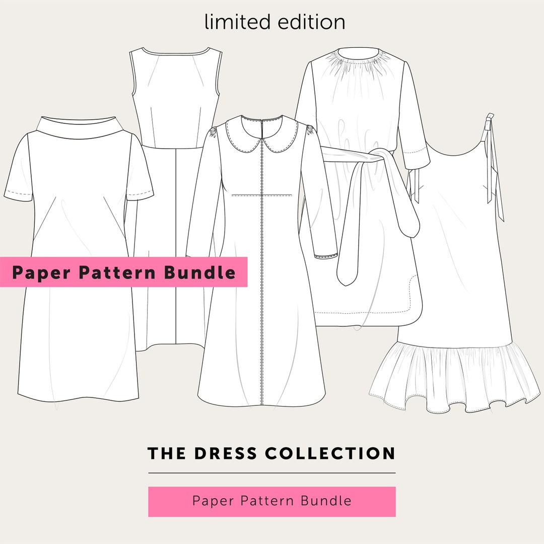 SALE - Save 10% - the Ultimate Dress Paper Pattern Collection. Indie ...