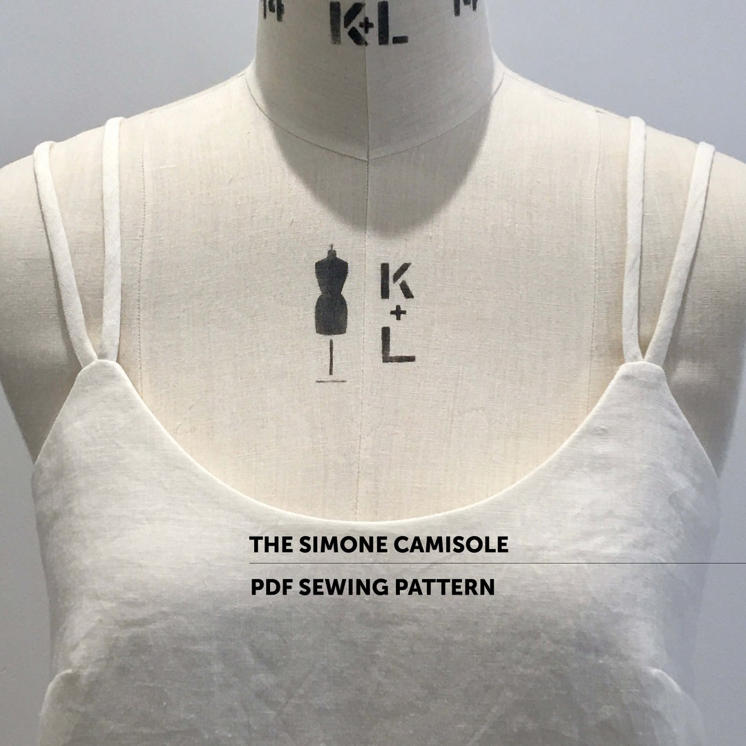The Simone Camisole PDF Sewing Pattern, Strappy Camisole Top, Summer Blouse Sewing Pattern - Etsy UK