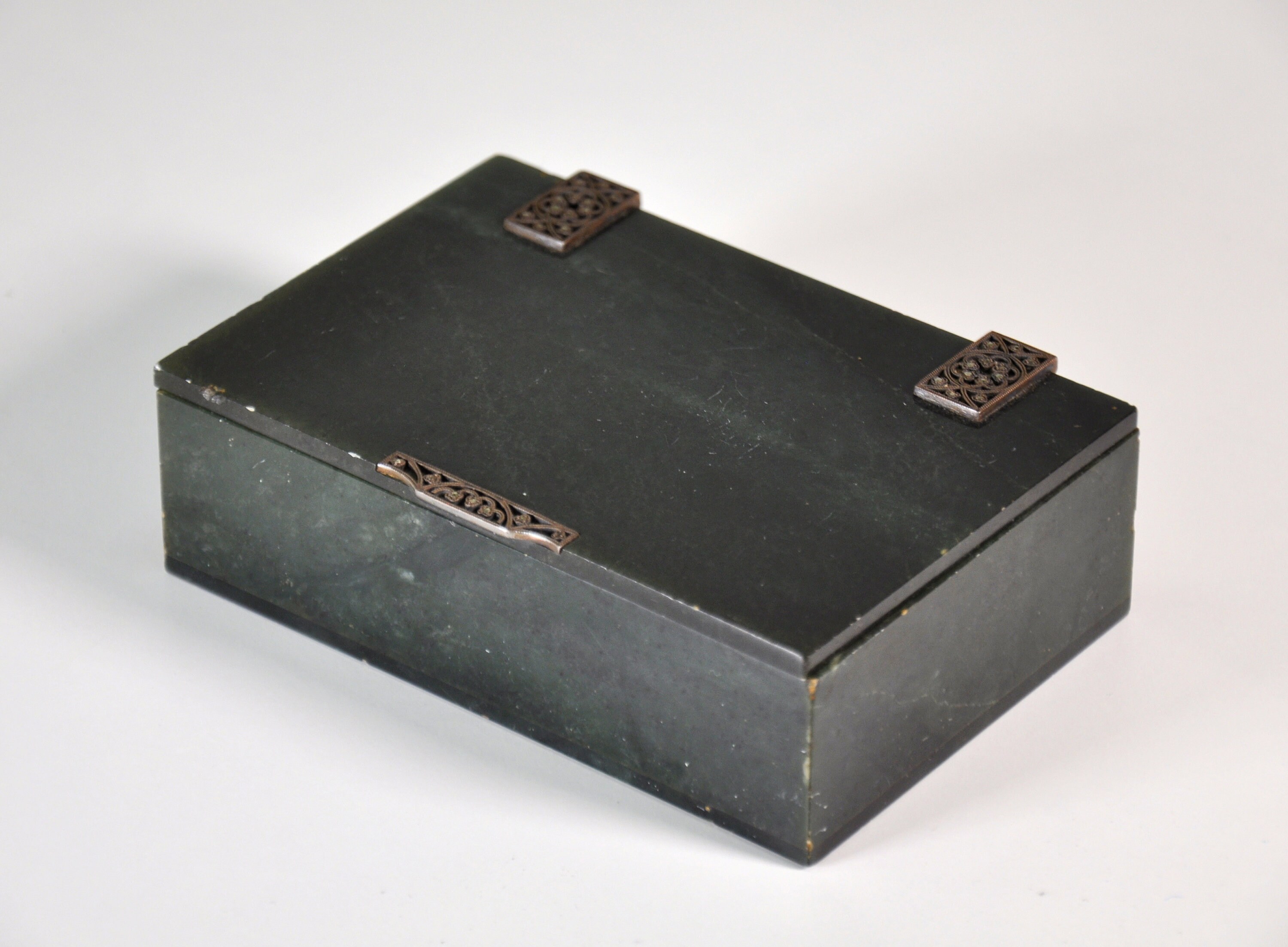 Art Deco Green Nephrite Jade Box - Etsy