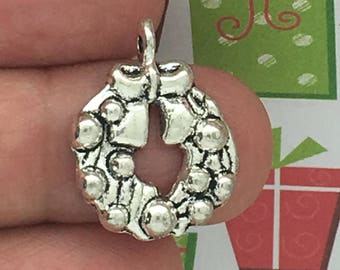 Christmas Wreath Charm Wreath Charm Holiday Charm Christmas - Etsy