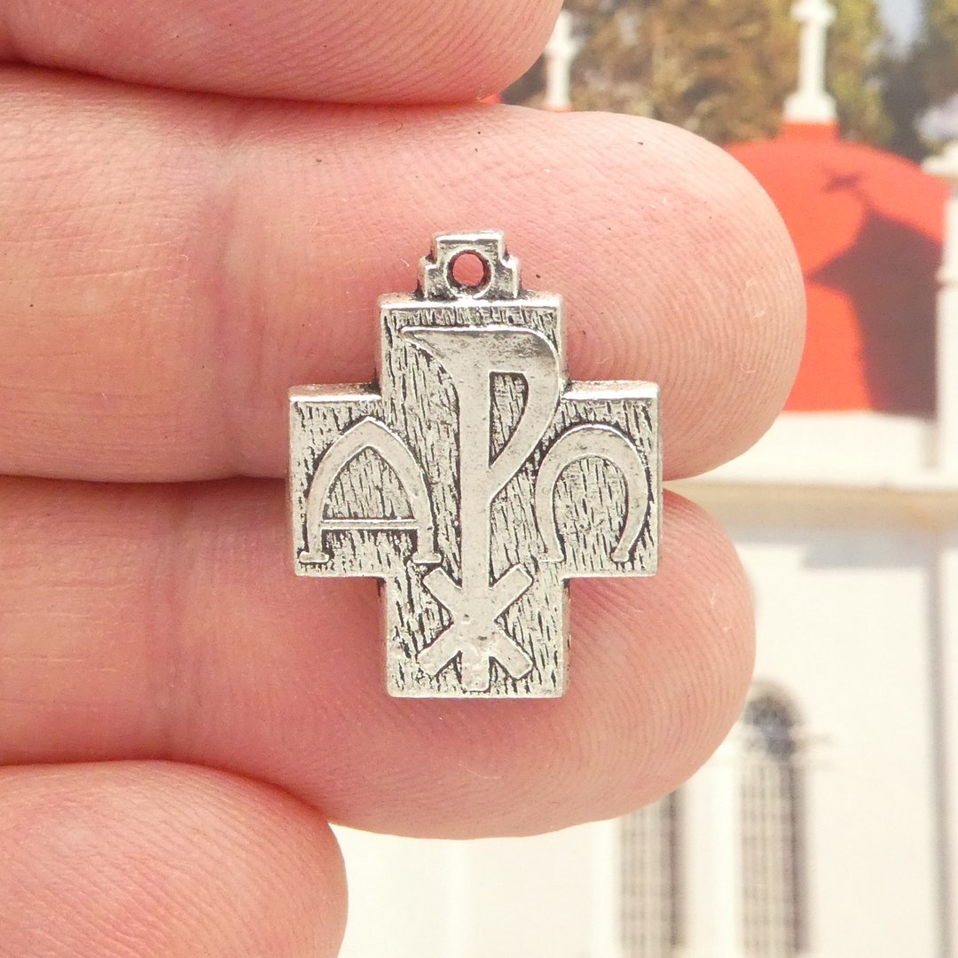 5 Alpha and Omega Cross Charm Pendant by TIJC SP0007 - Etsy