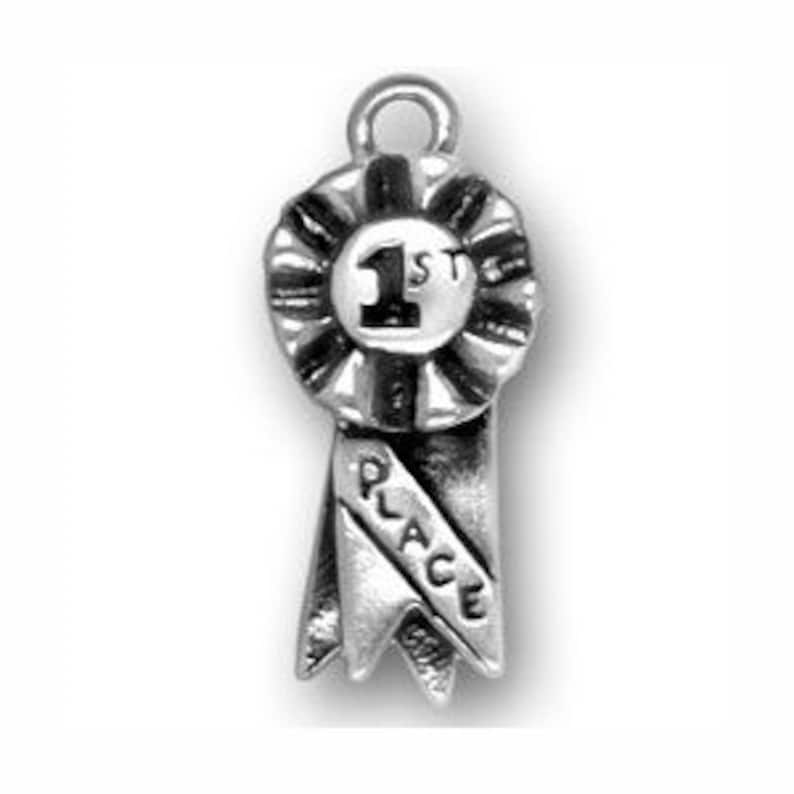 5 Silver 1St Place Ribbon Charm 20x10mm by TIJC SP0558 | Etsy