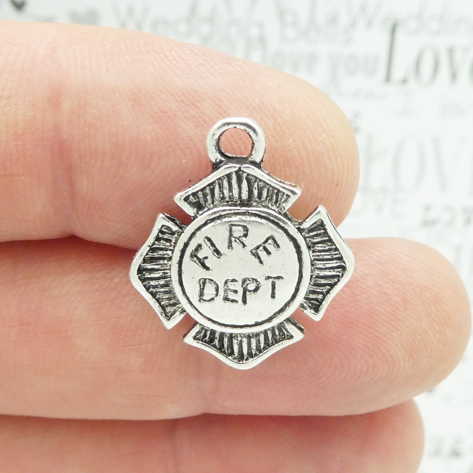 3 Firefighter Charm Silver by TIJC SP1783 | Etsy