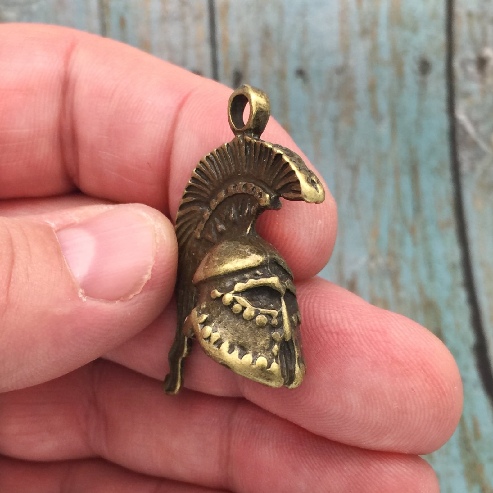1 Trojan Helmet Charm Spartan Pendant Bronze by TIJC SP1443 - Etsy