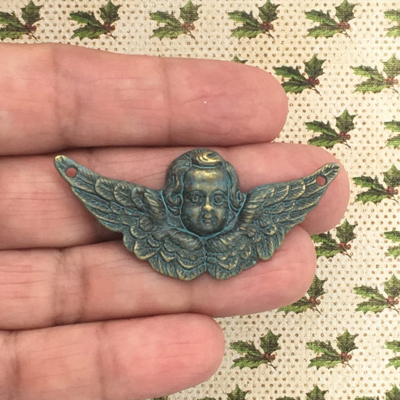 BULK 12 St Raphael Angel Charm Pendant Gold by TIJC SP1275B - Etsy
