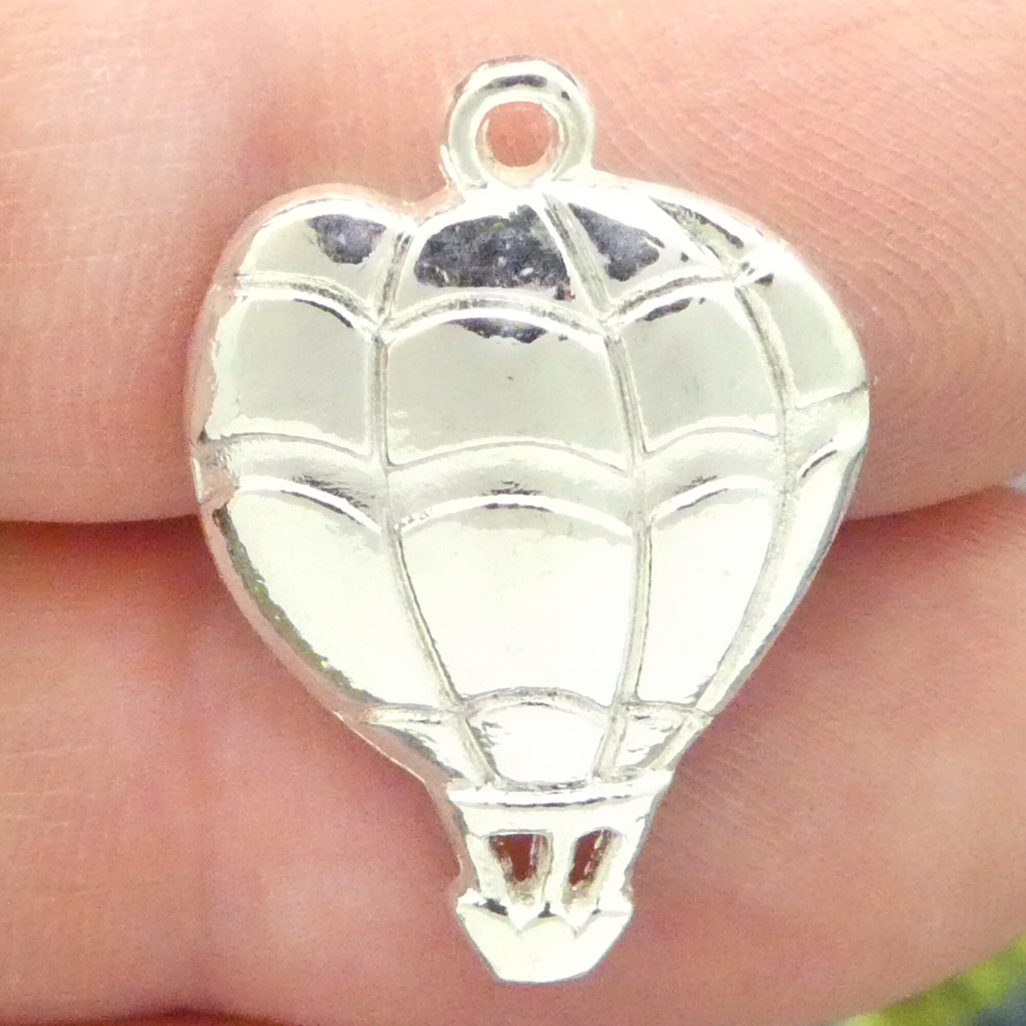 10 Silver Hot Air Balloon Charm 25x17mm by TIJC SP1307 - Etsy