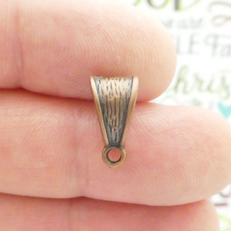 BULK 60 Copper Jewelry Bails and Necklace Findings 15x7mm by TIJC ...