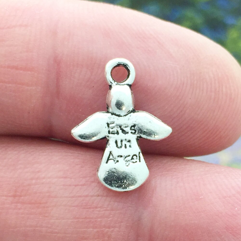 15 Small Angel Charm Silver by TIJC SP0424 - Etsy