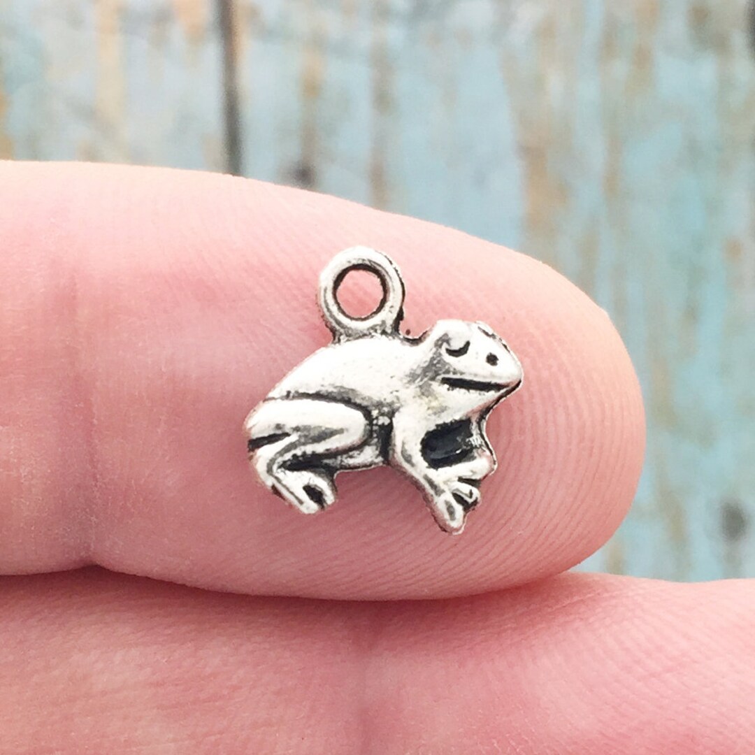 BULK 60 Silver Frog Charm Small by TIJC SP0970B - Etsy