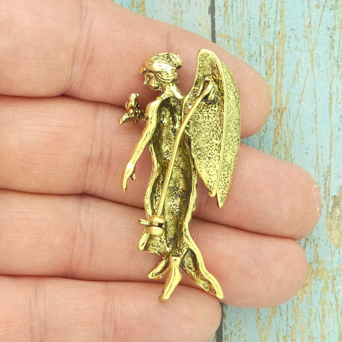 1 Gold Angel Brooch by TIJC SP1776 - Etsy Hong Kong