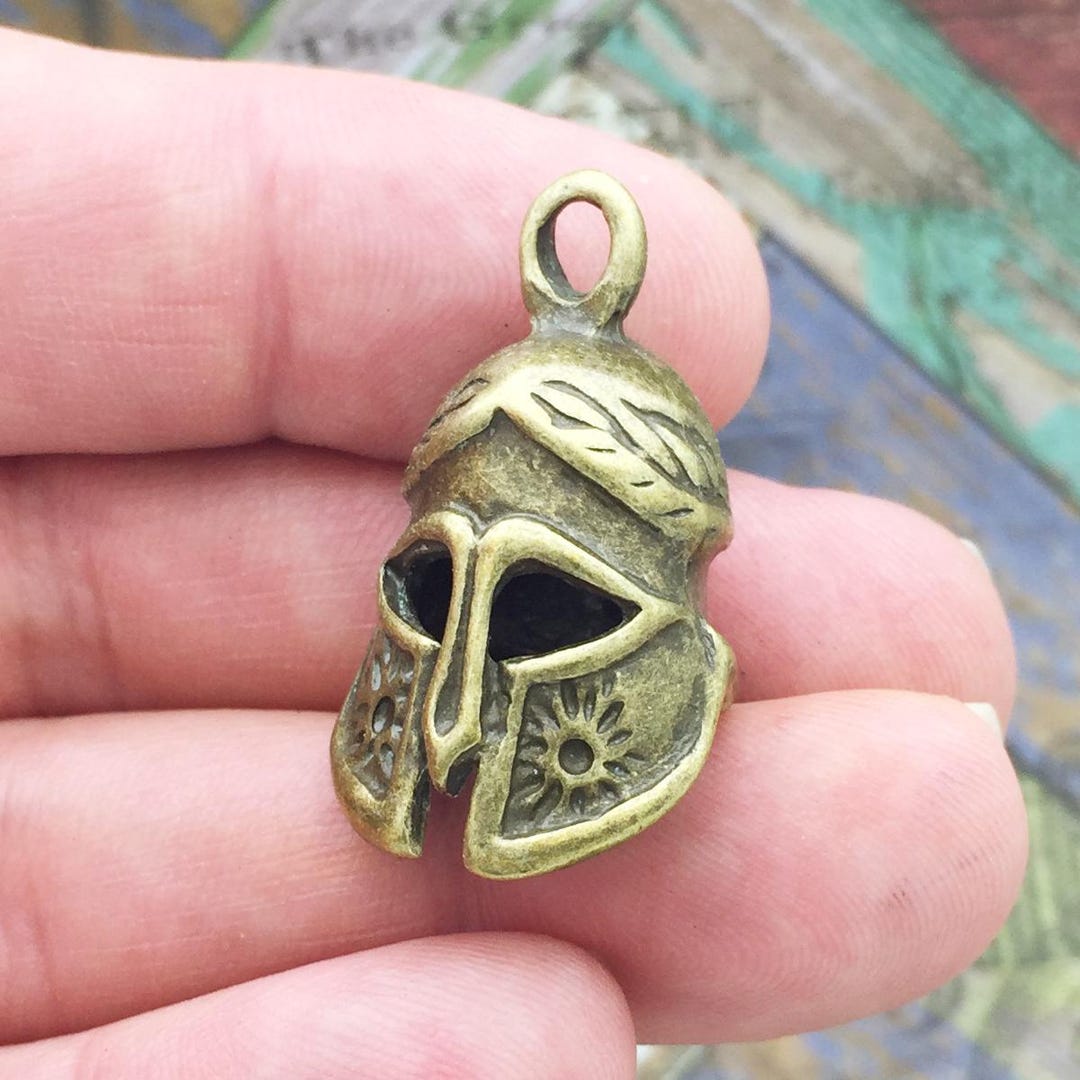 1 Spartan Helmet Charm Trojan Pendant Bronze by TIJC SP1445 - Etsy