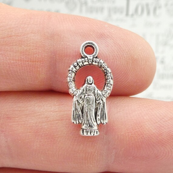 6 Mother Mary Charm Silver Small by TIJC SP1814 | Etsy