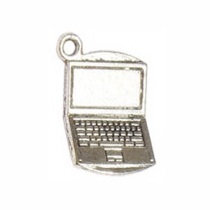 8 Laptop Computer Charm Teacher Silver by TIJC SP0208 - Etsy