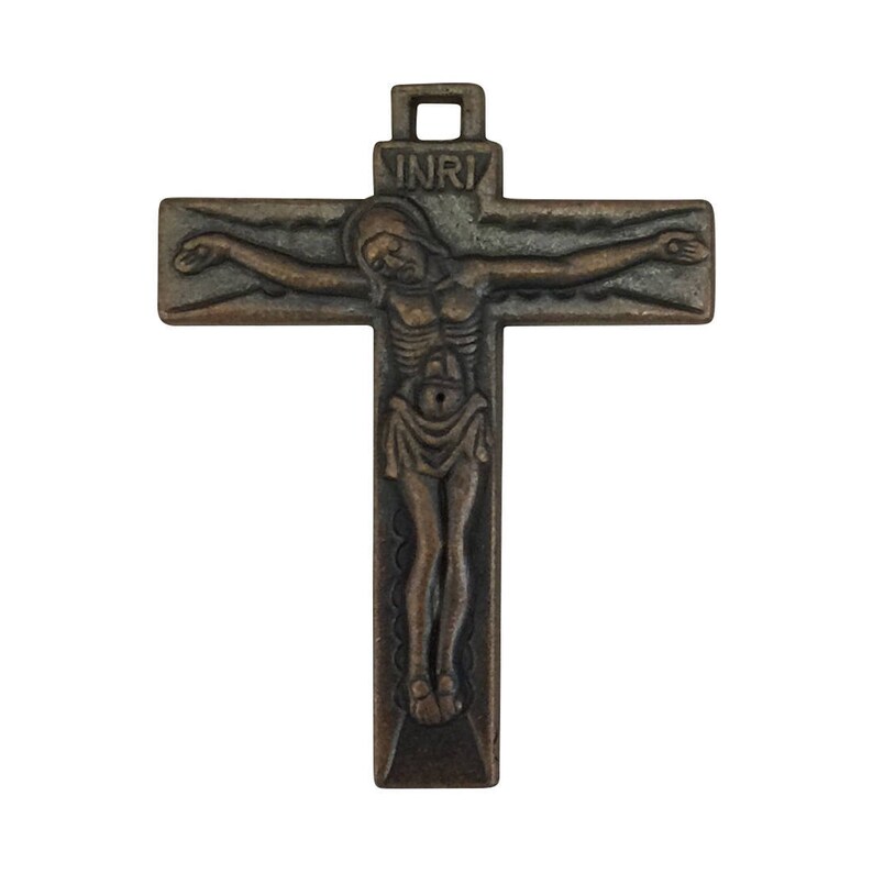 BULK 6 Copper Crucifix Cross Charm Pendant by TIJC SP0707B | Etsy