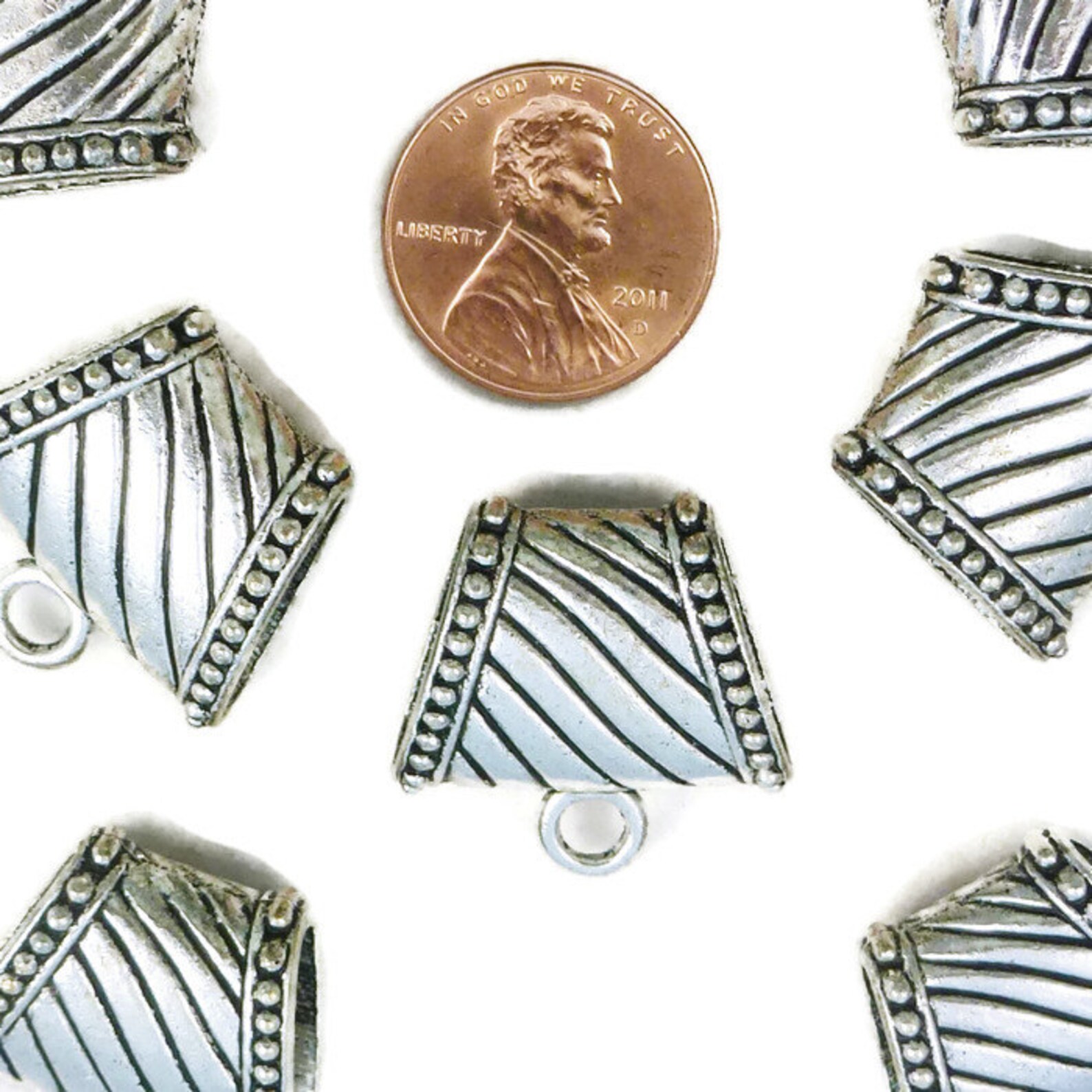 BULK 8 Large Bails for Pendants Silver by TIJC SP0852B - Etsy