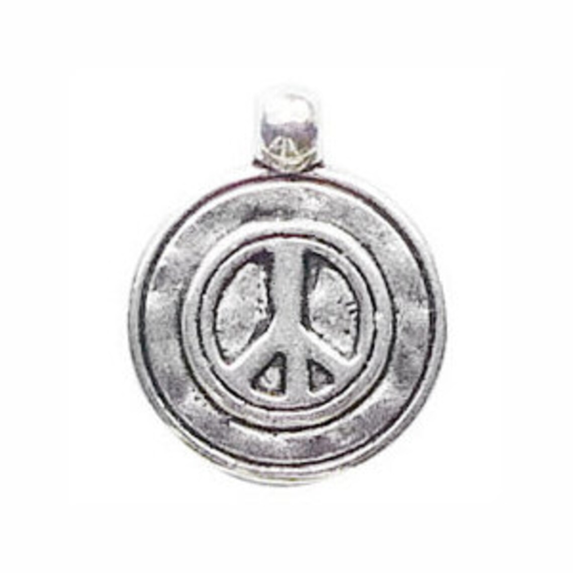 BULK 30 Silver Peace Sign Charm Pendant 20x16mm by TIJC - Etsy