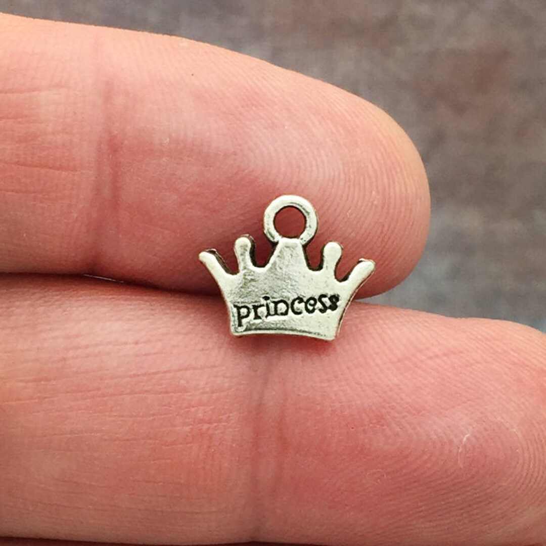 BULK 40 Princess Crown Charm Silver by TIJC SP0046B - Etsy