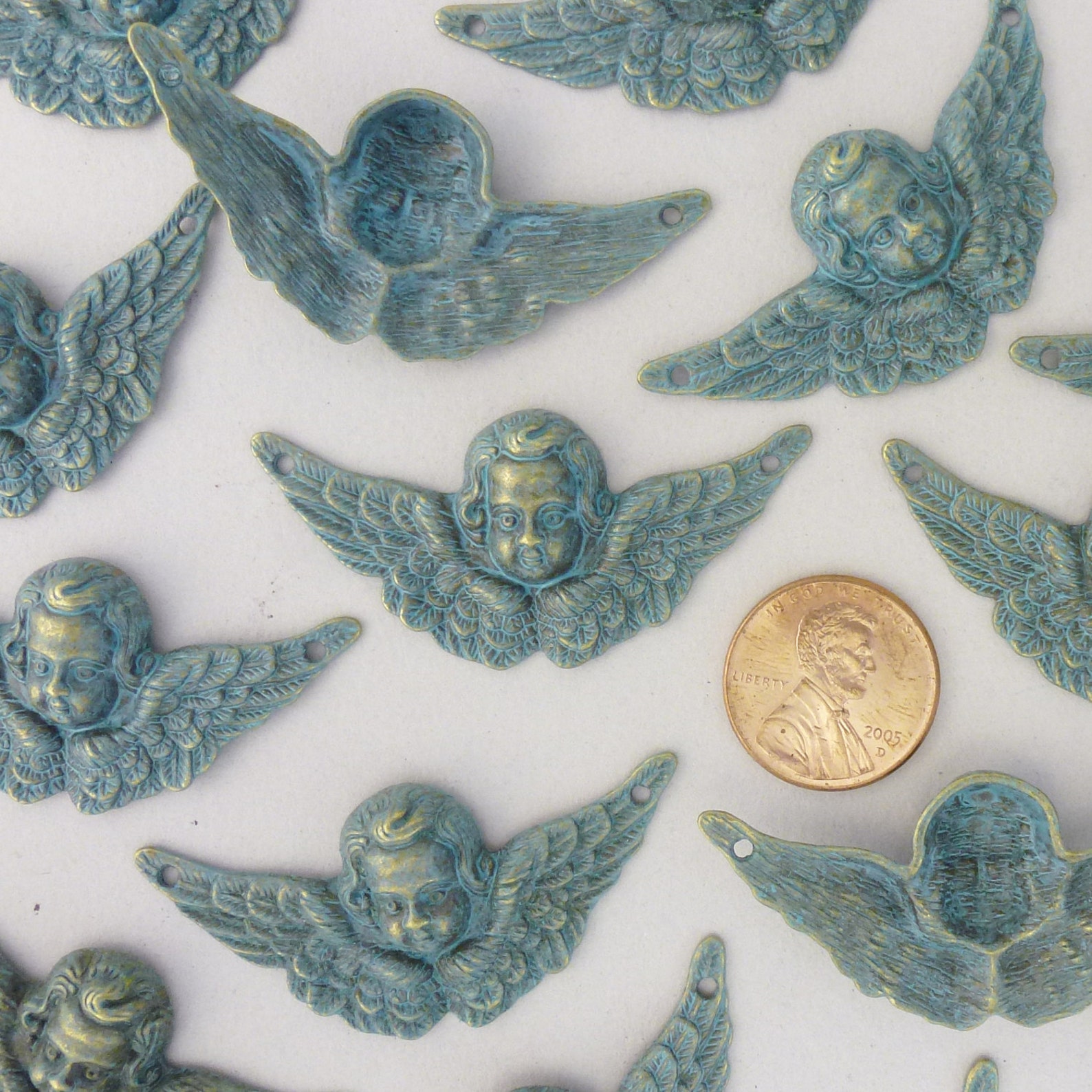 BULK 12 St Raphael Angel Charm Pendant Gold by TIJC SP1275B - Etsy