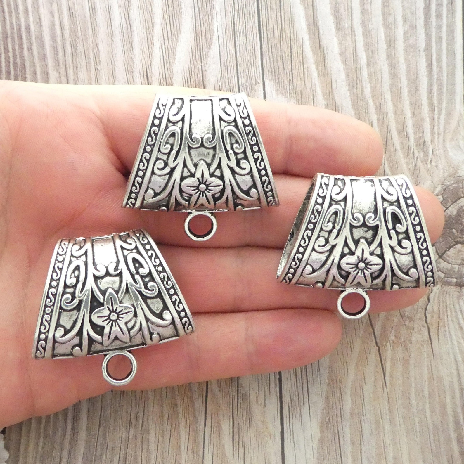 1 Silver Jewelry Bails Extra Large 38x40mm by TIJC SP0855 - Etsy