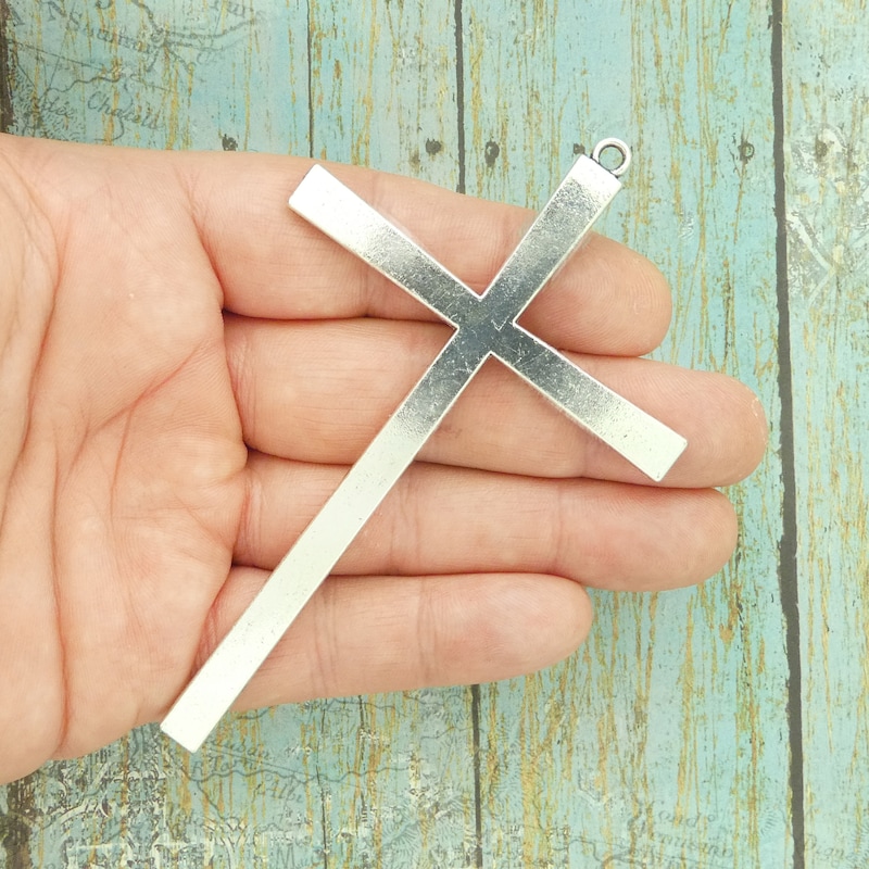 Silver Cross Pendant - Etsy