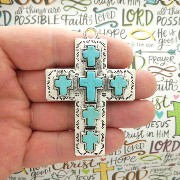 Turquoise Cross - Etsy