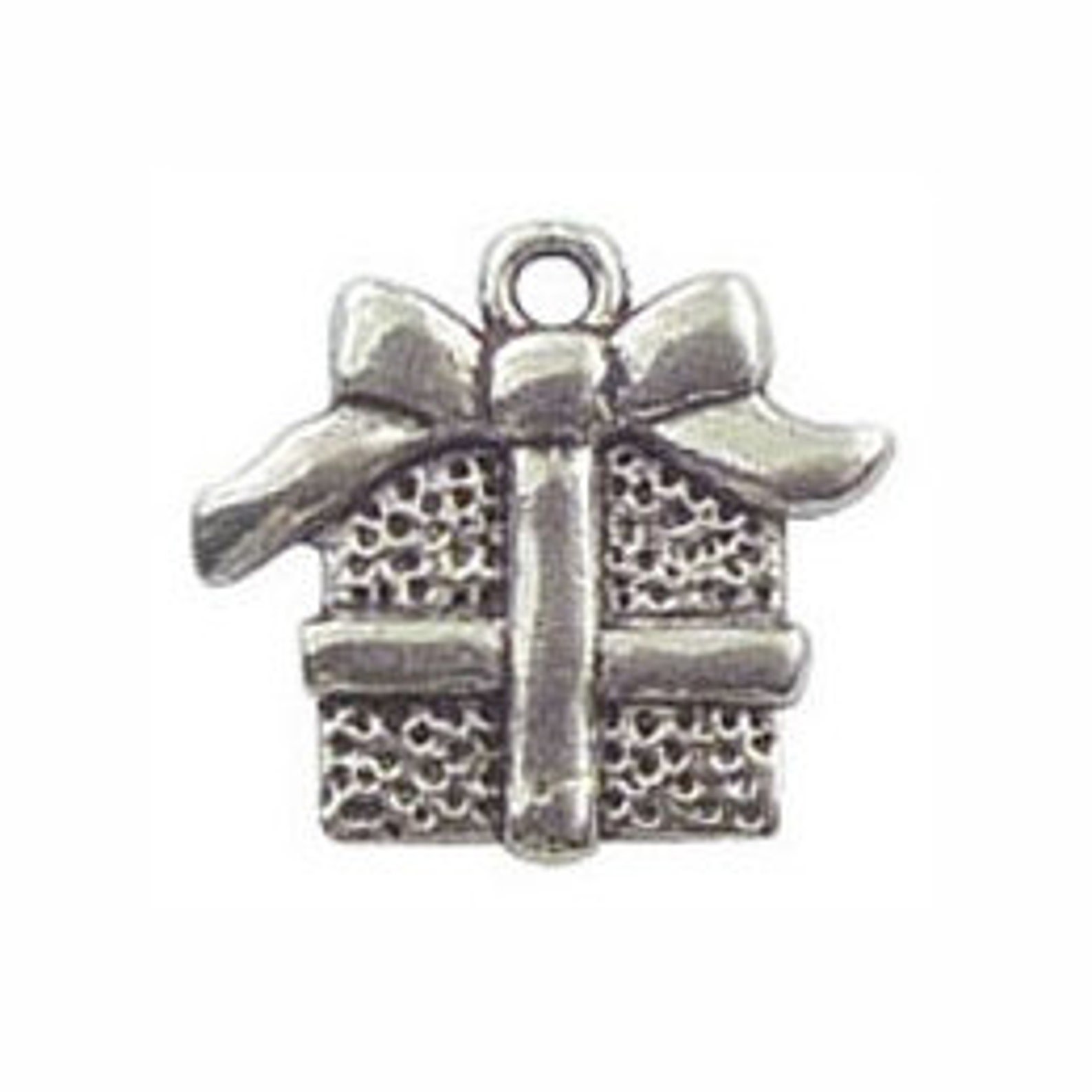 BULK 40 Pesent Silver Christmas Charm 15x17mm by TIJC SP0198B - Etsy