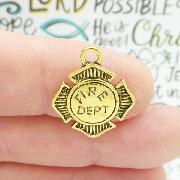 Firefighter Charm - Etsy