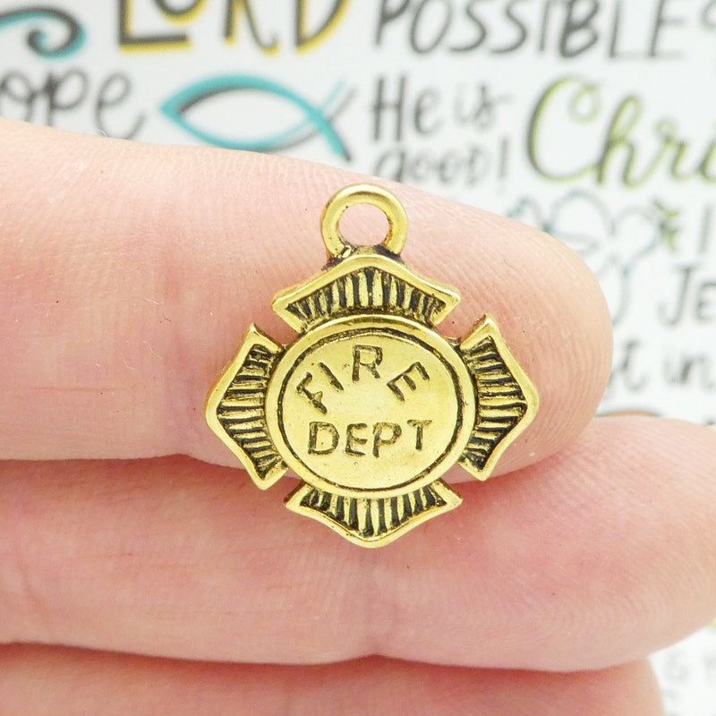 Firefighter Charm - Etsy
