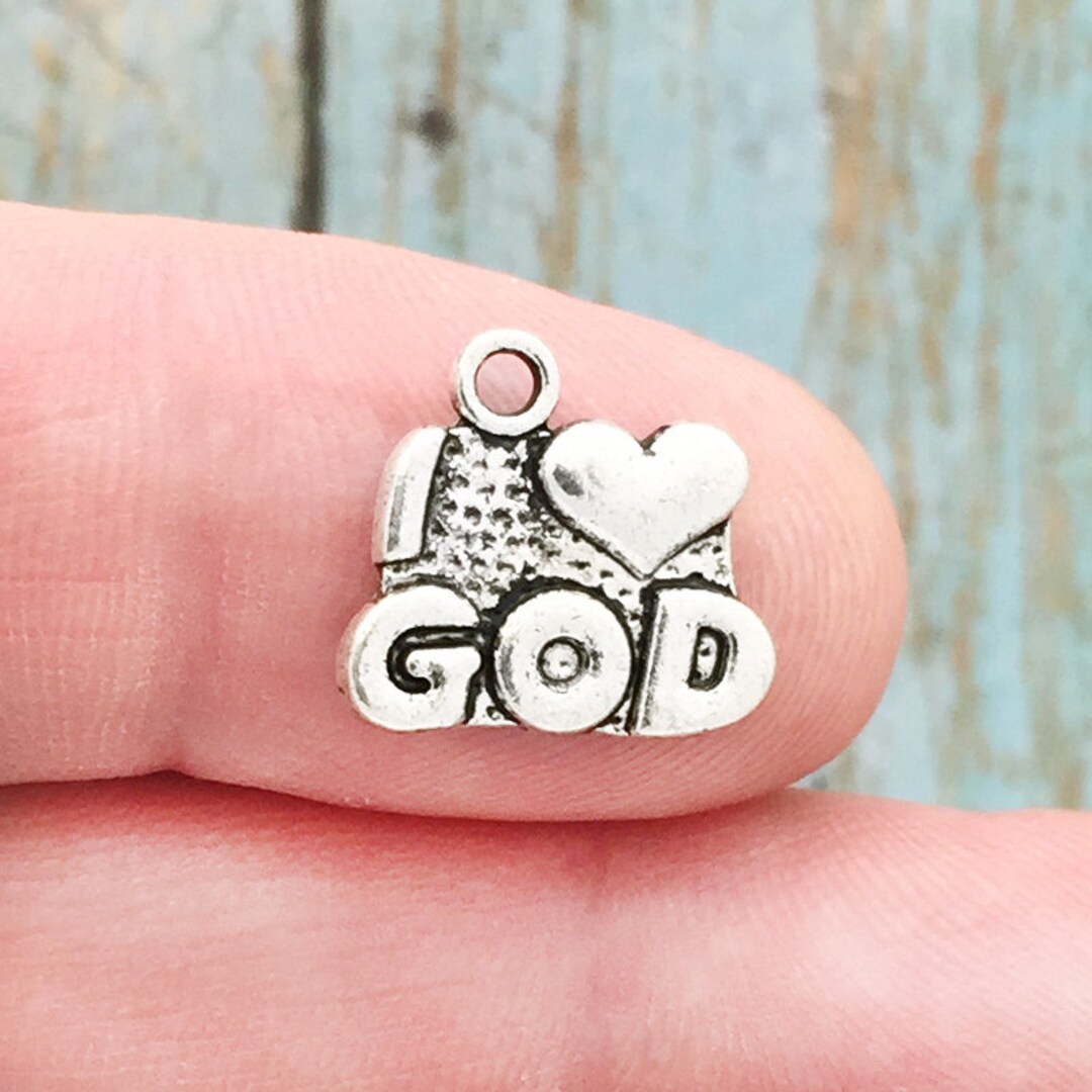 BULK 40 I Love God Charms by TIJC SP0944B - Etsy
