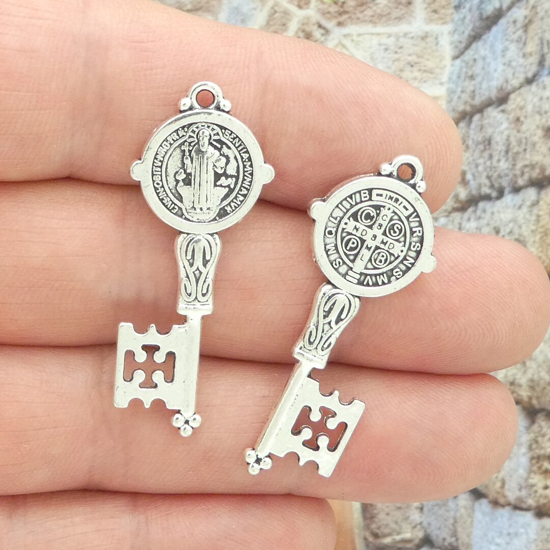 Bulk 12 Key St Benedict Charm Pendant by TIJC SP2107B - Etsy