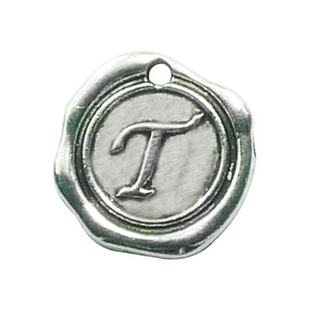 5 Wax Seal Initial Silver Letter T 19x18mm by TIJC SPWT - Etsy