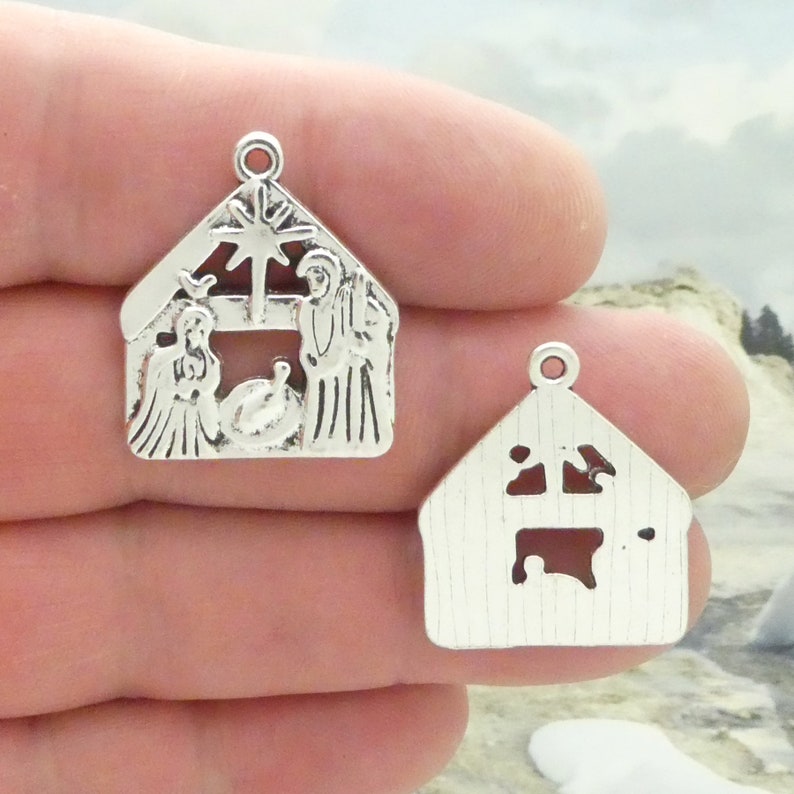 3 Nativity Charm Silver by TIJC SP1685 - Etsy