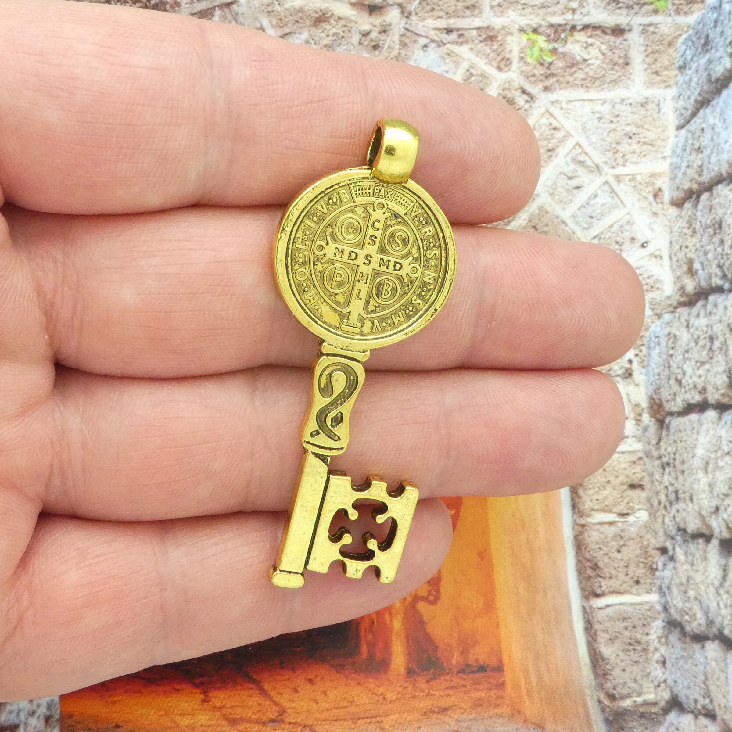 1 Key St Benedict Key Pendants Large by TIJC SP2103 - Etsy