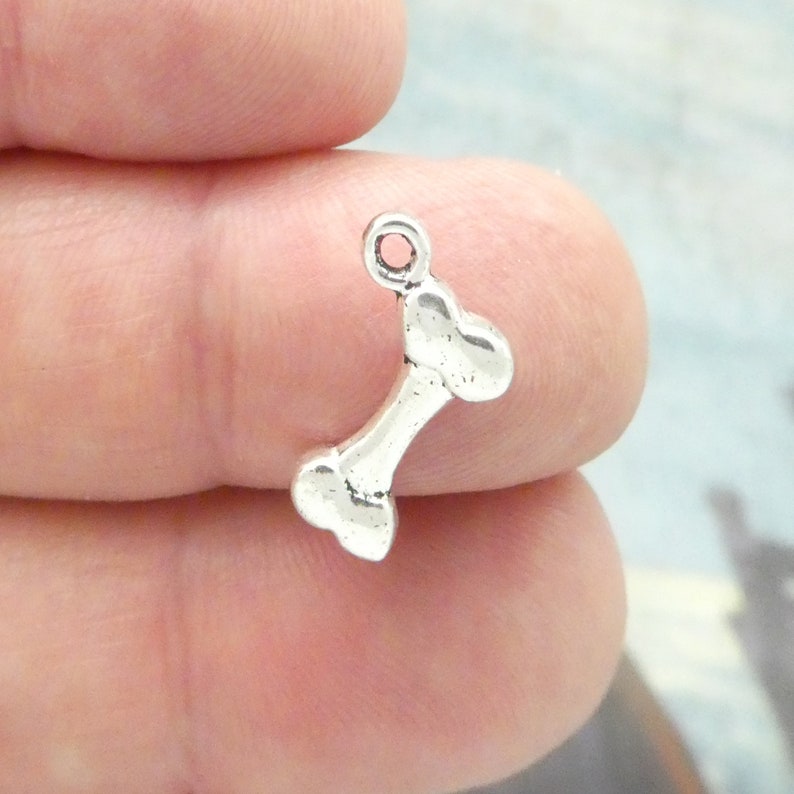 12 Silver Dog Bone Charm Pendant 17x11mm by TIJC SP0590 - Etsy