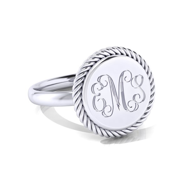 Monogram Ring - Etsy