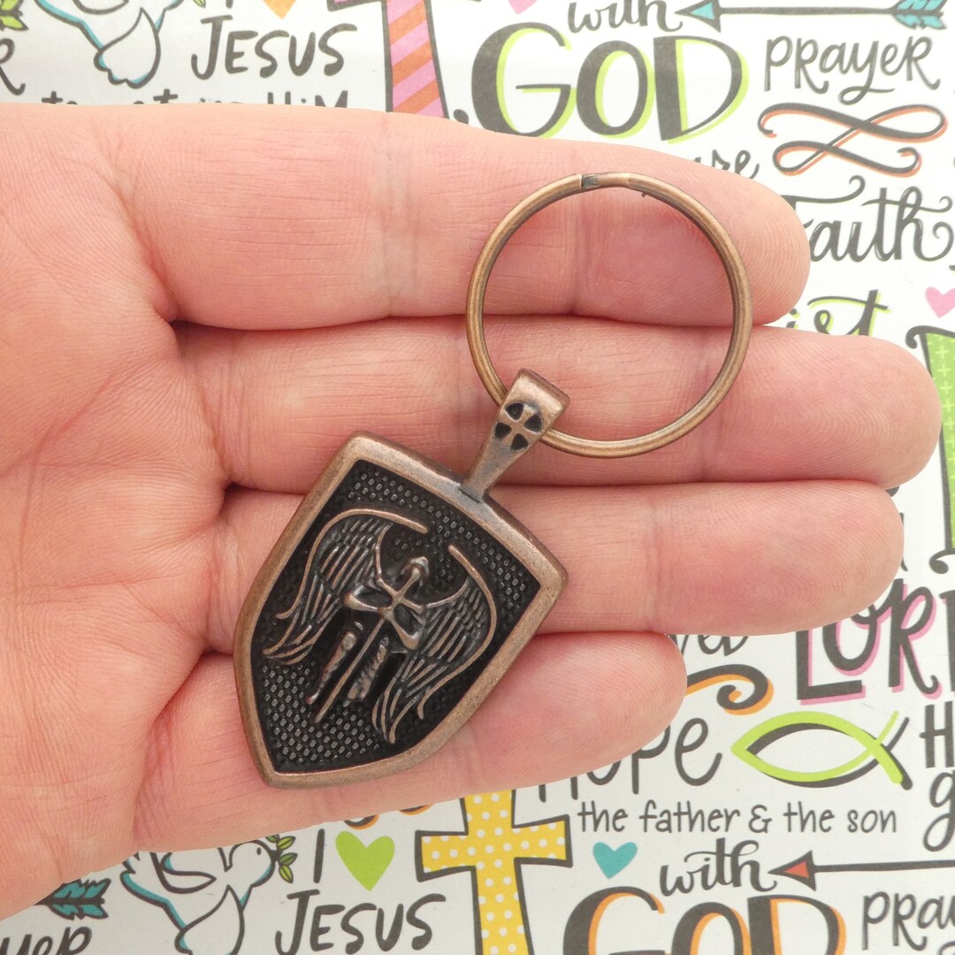 1 Copper St Michael Keychain by TIJC SP1882K - Etsy