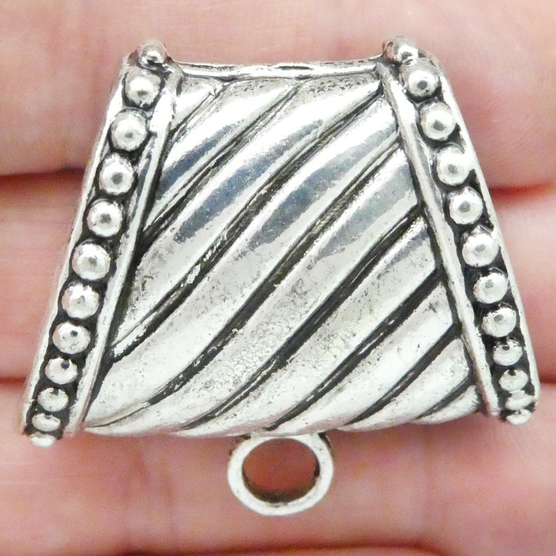 BULK 3 Silver Jewelry Bails Large 38x40mm by TIJC SP0836B - Etsy