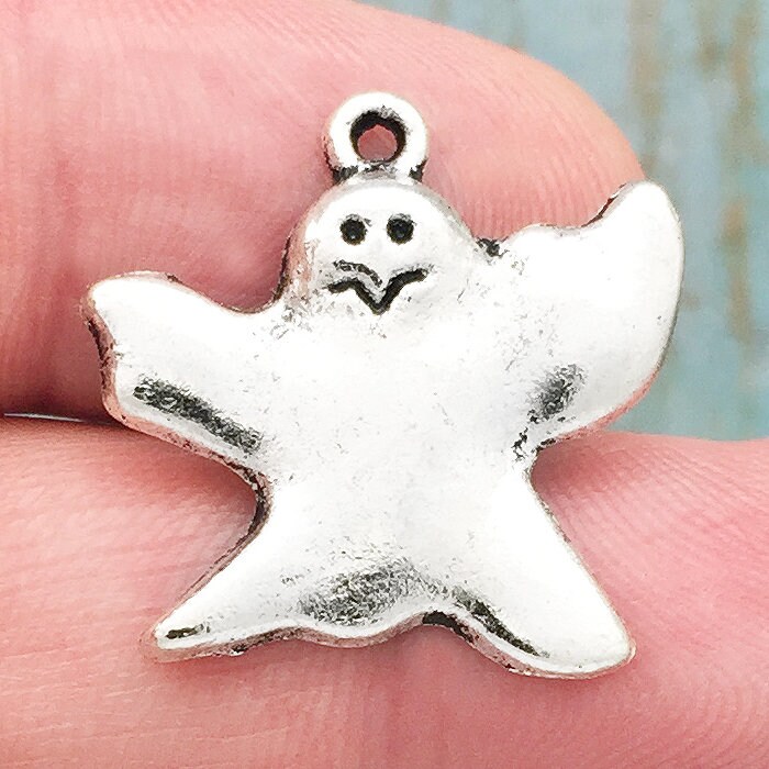 8 Ghost Charm Silver by TIJC SP0748 - Etsy