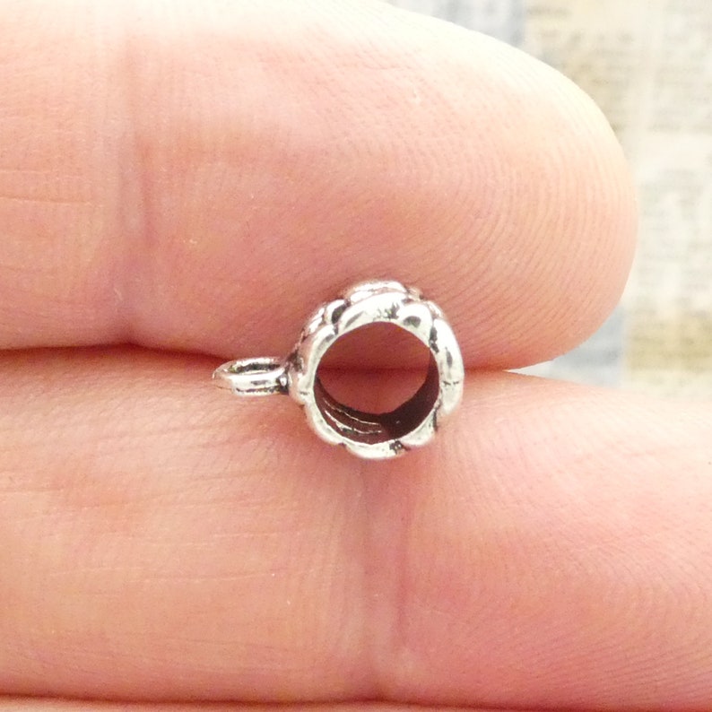 10 Small Silver Jewelry Bails 11x6mm with 5mm Hole by TIJC | Etsy