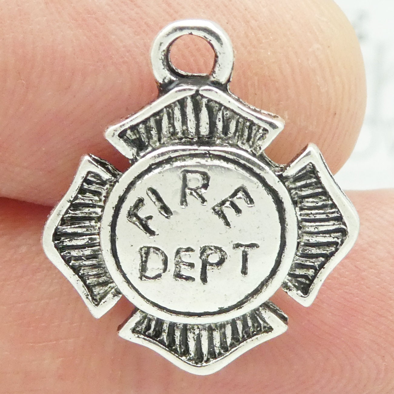 3 Firefighter Charm Silver by TIJC SP1783 - Etsy