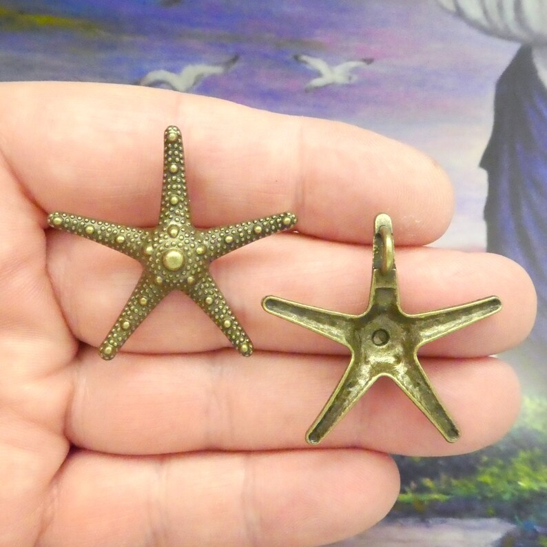 6 Bronce Starfish Encanto Colgante 35x37mm por TIJC SP1182 - Etsy España
