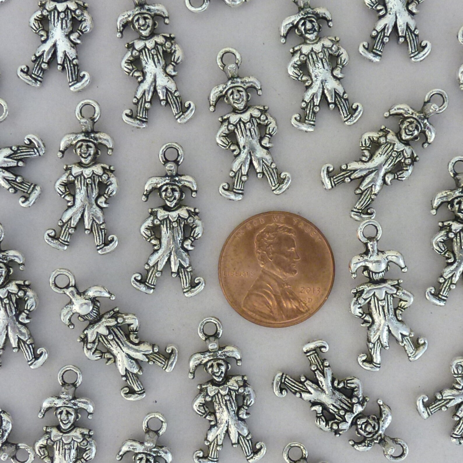 6 Jester Charm Joker Pendant by TIJC SP1322 - Etsy