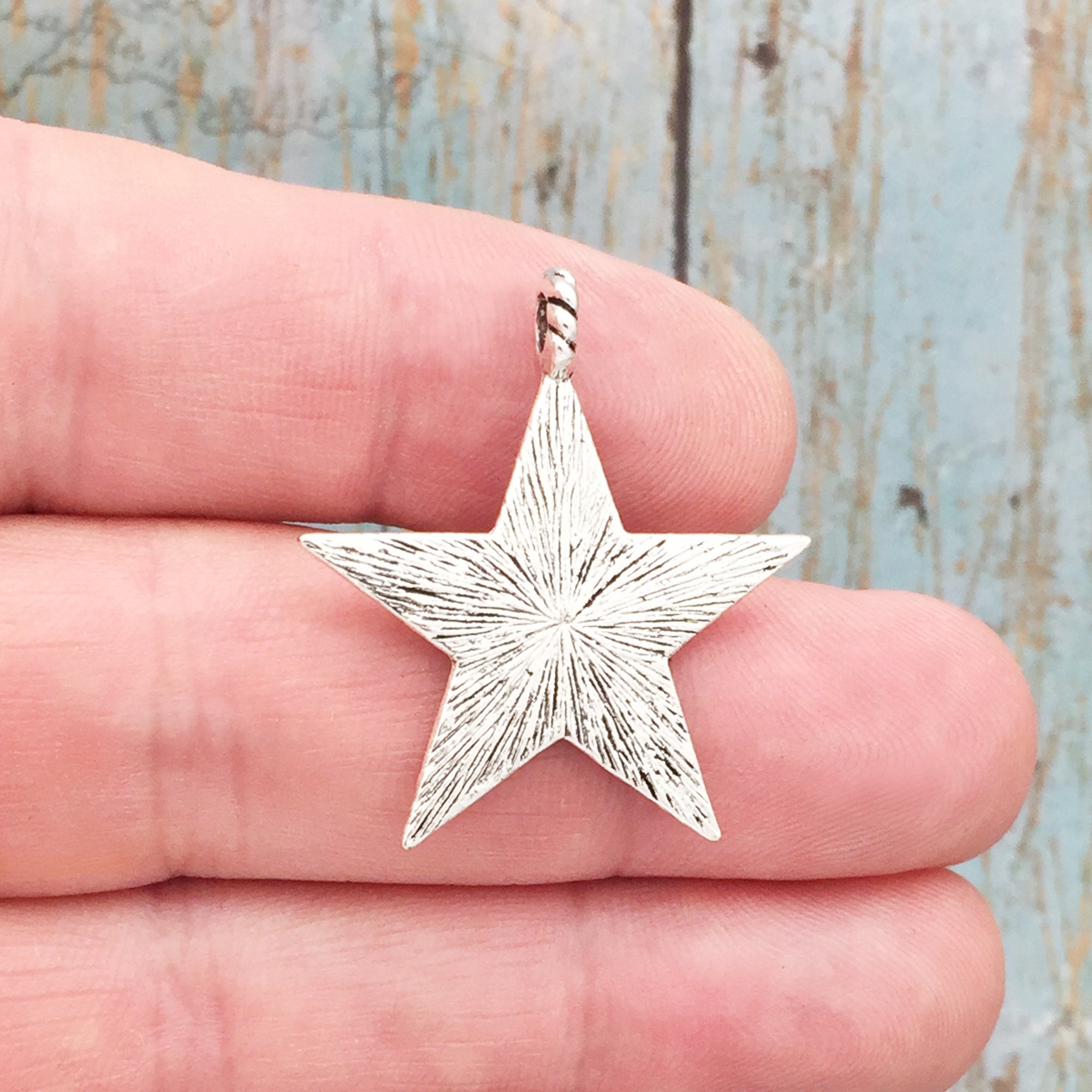 BULK 20 Star Charm Silver by TIJC SP0444B - Etsy