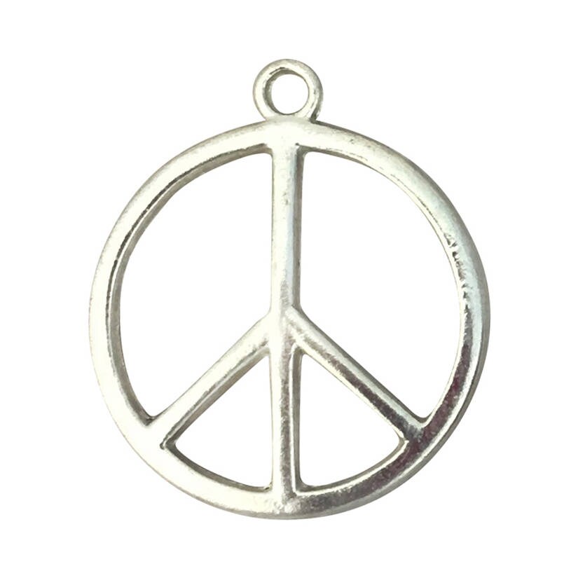 BULK 30 Silver Peace Sign Charm Pendant by TIJC SP0023B | Etsy