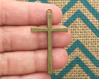BULK 20 Copper Simple Cross Charm Pendant by TIJC SP1524B - Etsy